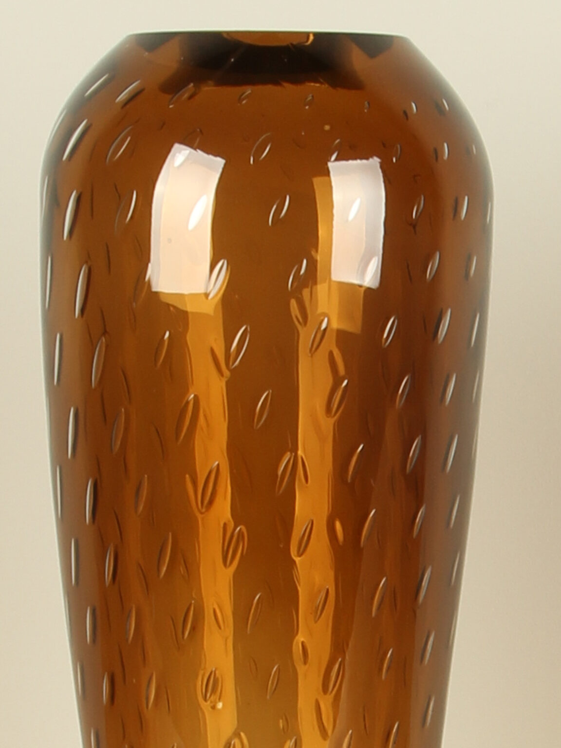 Glasvase Blase ocker, 40 cm - Gartendekomarkt