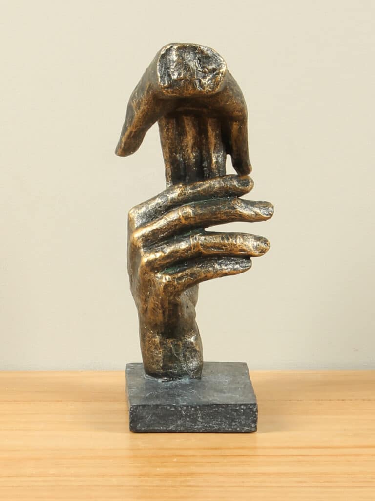 Bronzeoptik figur Danke, 21 cm - Gartendekomarkt