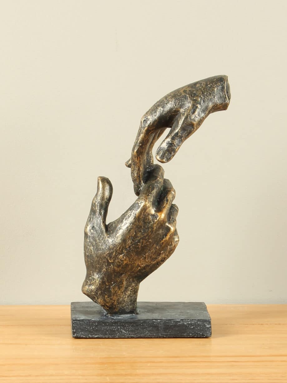 Bronzeoptik figur Danke, 21 cm - Gartendekomarkt